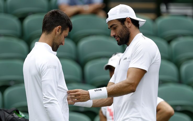 Berrettini-Nadal, primo storico allenamento sul Centrale di Wimbledon Berrettini-Nadal, primo storico allenamento sul Centrale di Wimbledon